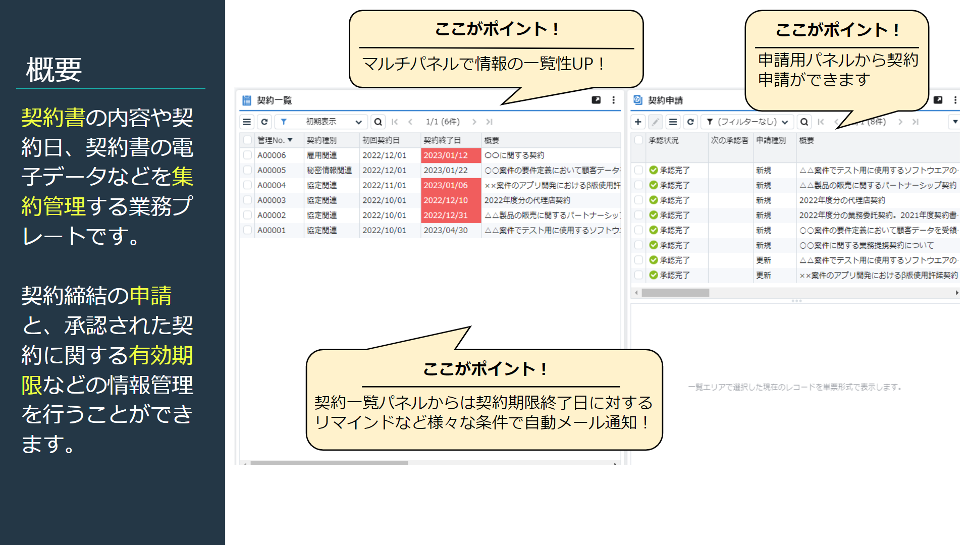 契約管理 | JUST.DBトライアル支援サイト